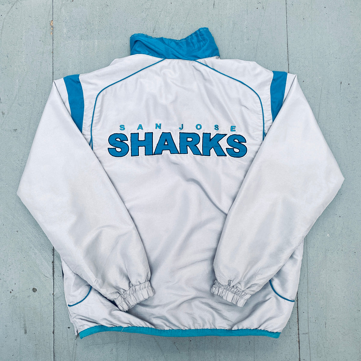 San Jose Sharks: 2005 GIII Sports 1/4 Zip Rink Side jacket (M ...